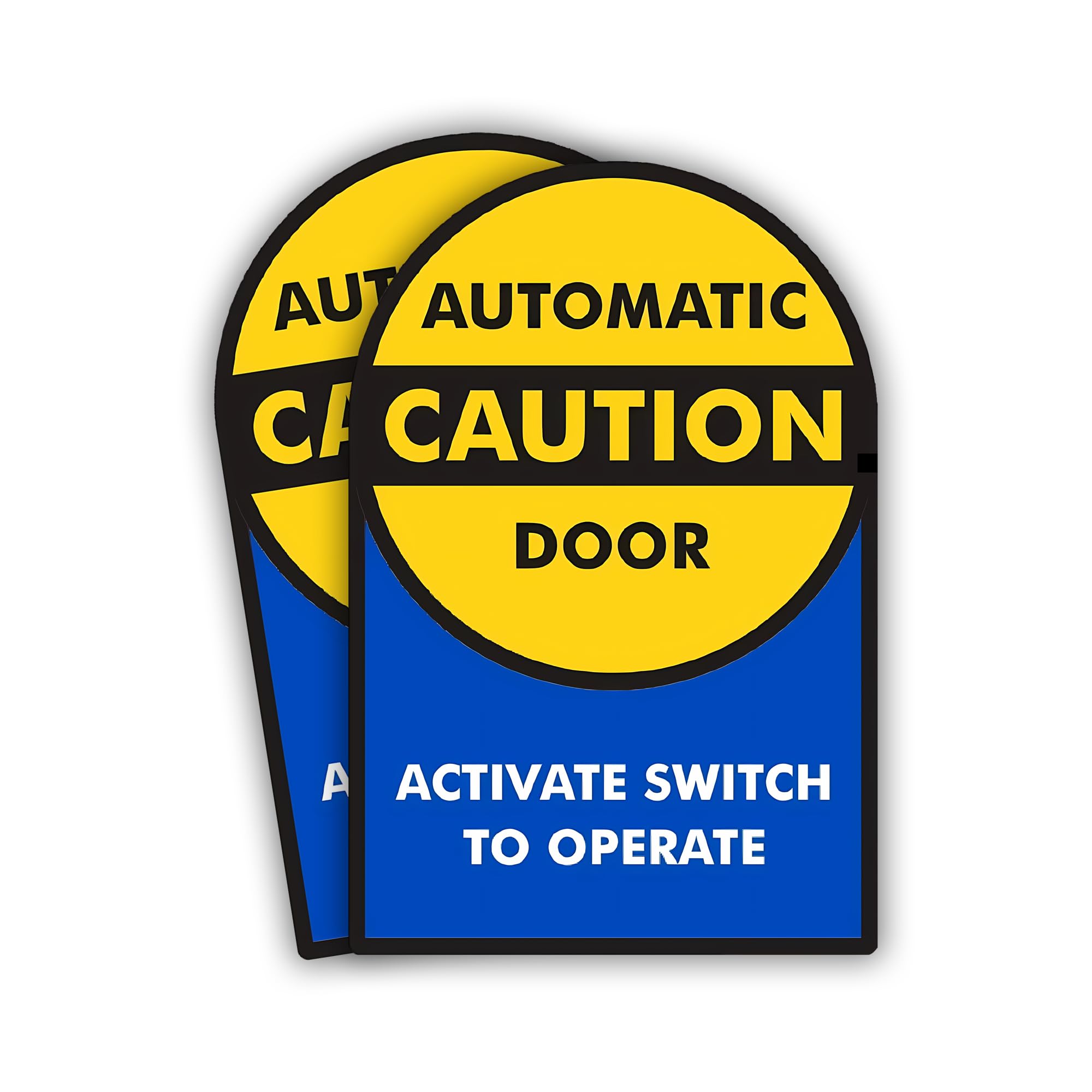 Amazon.com: eDesign Caution Automatic Door Sticker, Activate Switch to ...