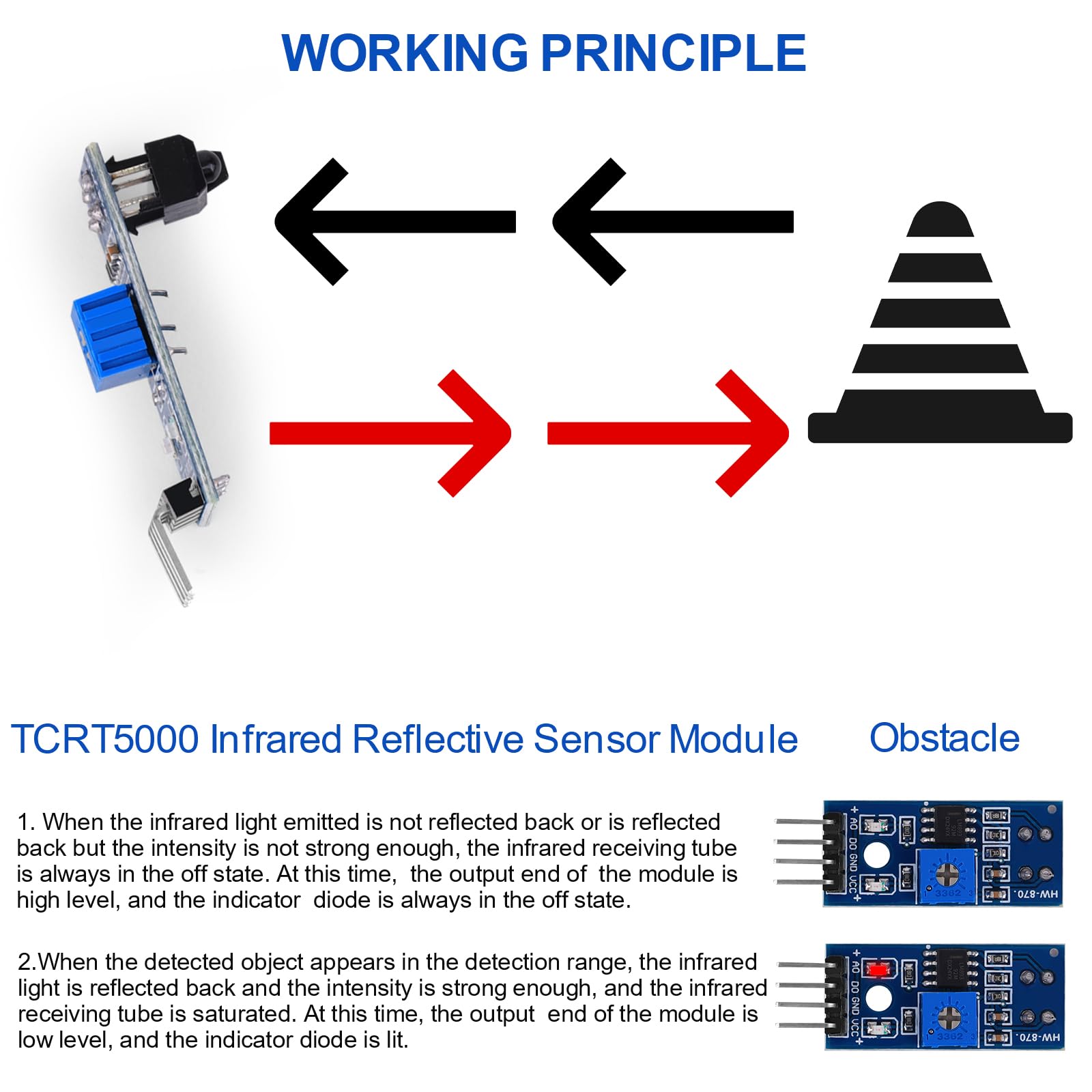 Snapklik.com : 15pcs TCRT5000 Infrared Reflective Sensor Module IR ...