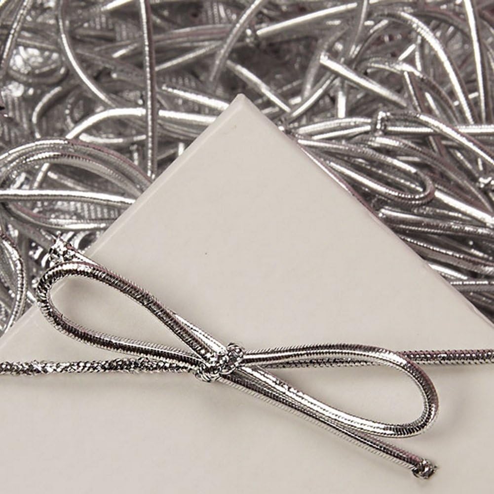 Amazon.com: 16 Inch Metallic Silver Stretch Loops (50 Pack) : Health ...