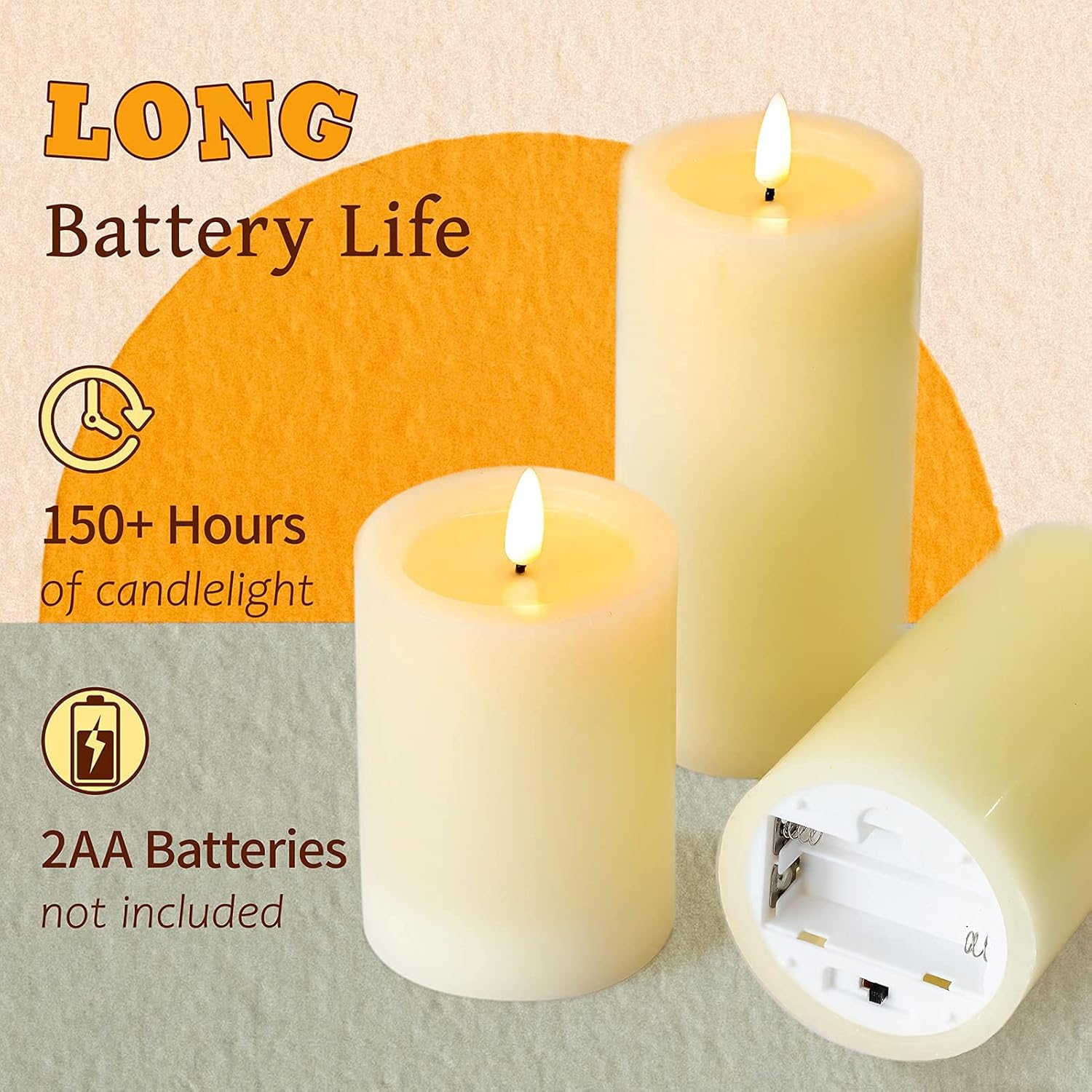 Silverstro Velas LED sin llama con control remoto, velas LED ...