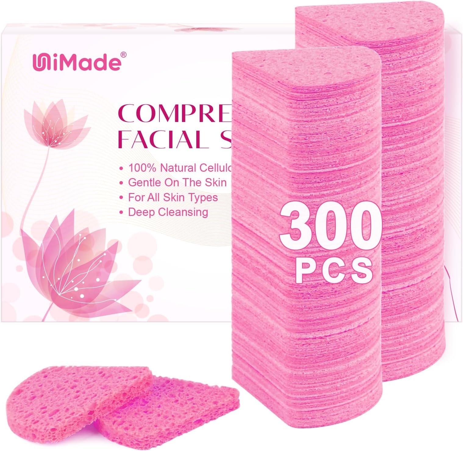 Amazon.com : Sieral 120 Pcs Compressed Facial Sponges with Container ...