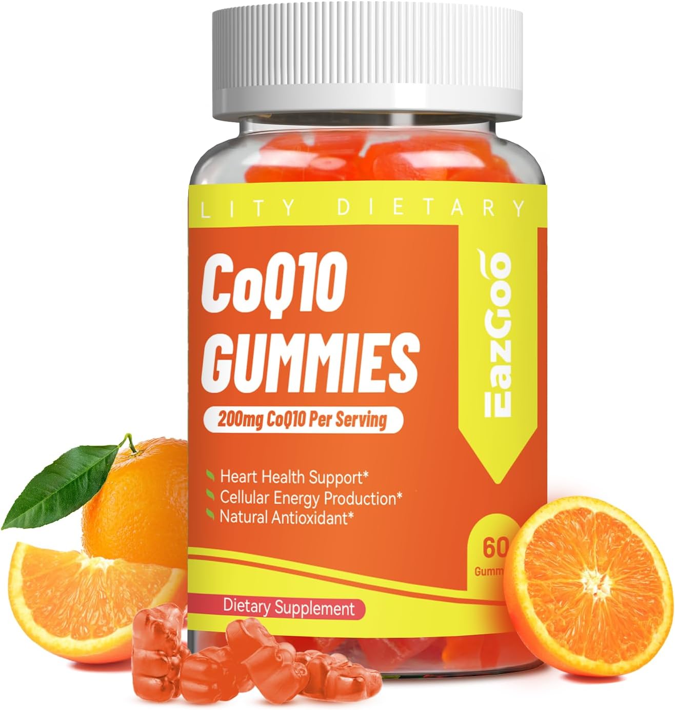Amazon.com: 2 Pack CoQ10 Gummies 250mg, Plus Omega-3, Magnesium ...