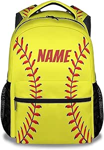 Amazon.com | FLEXIMX Custom School Backpack for Kids, Softball ...
