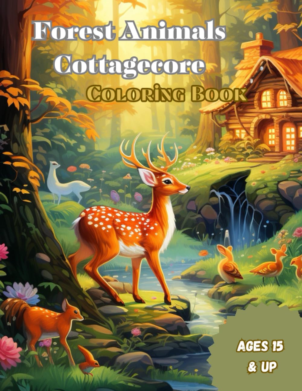 Buy Forest Animals Cottagecore Coloring book: Cottagecore Adult ...