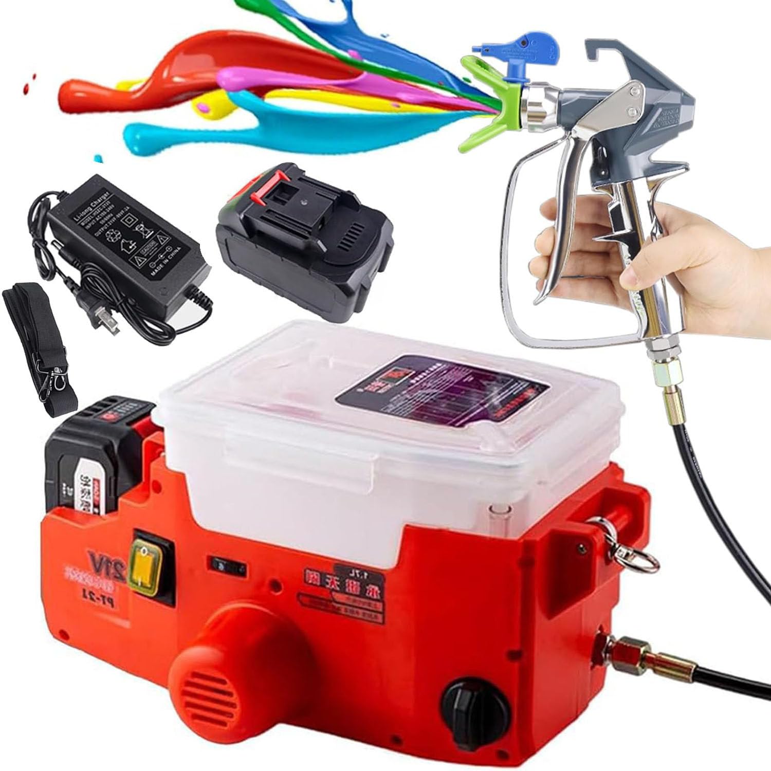 Amazon.com: JXQKJ Airless Paint Sprayer,Spray Paint Machine,Motorized ...