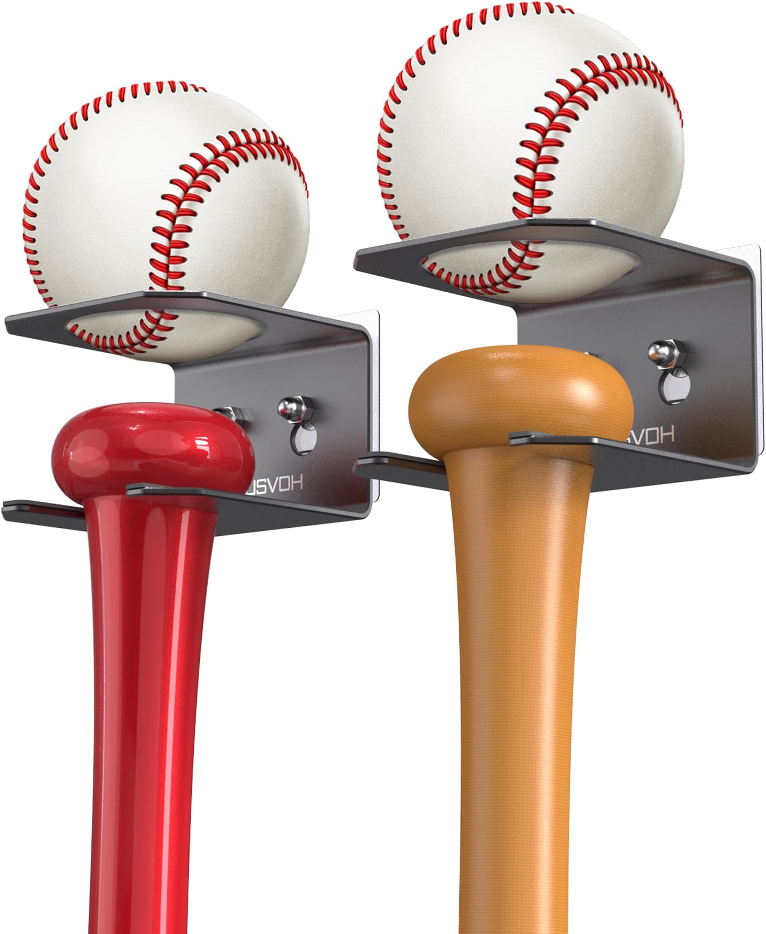 Amazon.com: BEARUT 2 Pack Baseball Bat Holder and Ball Display Floating ...