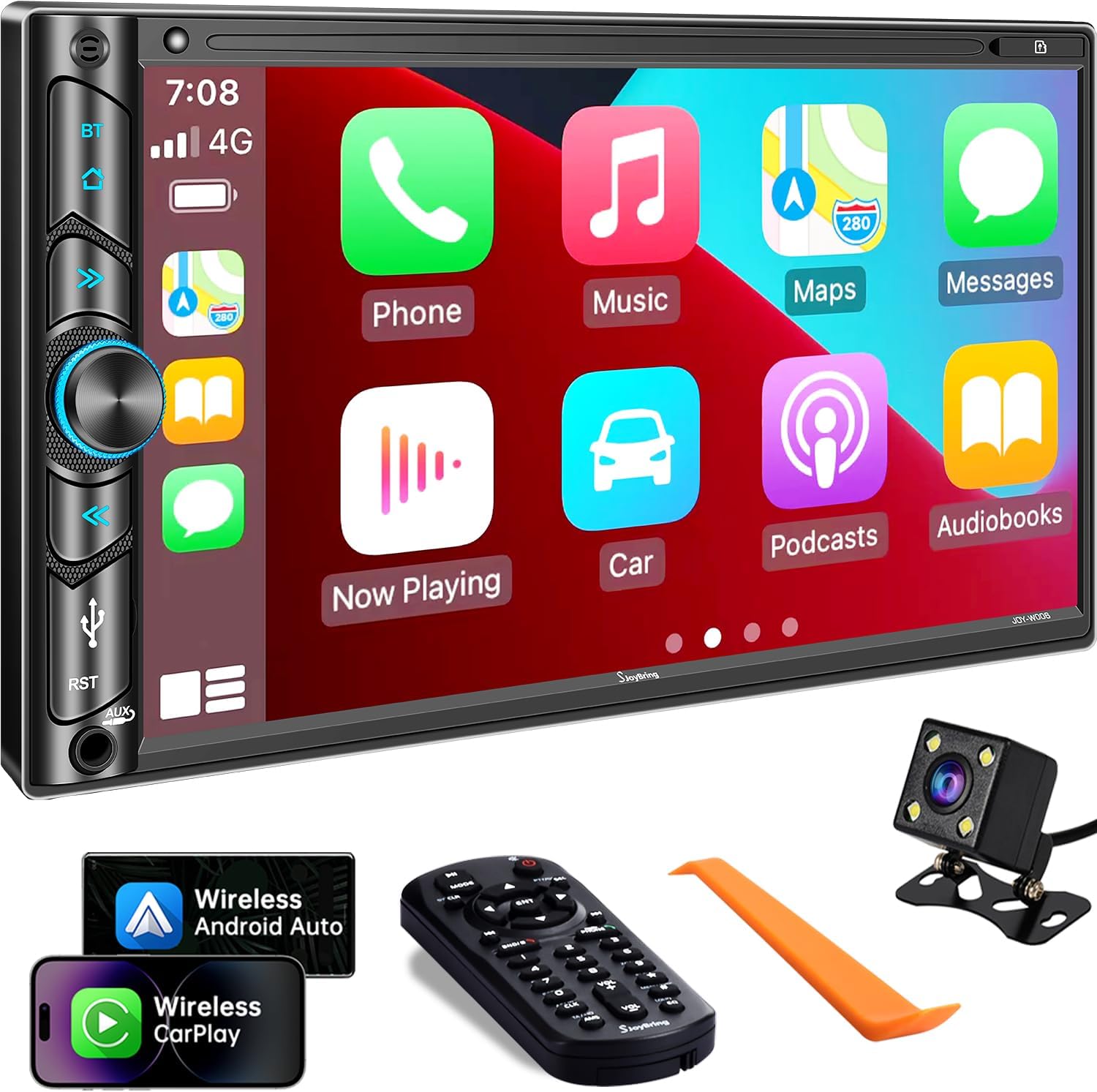 Amazon.com: Double Din Car Stereo Compatible with Voice Control Apple ...