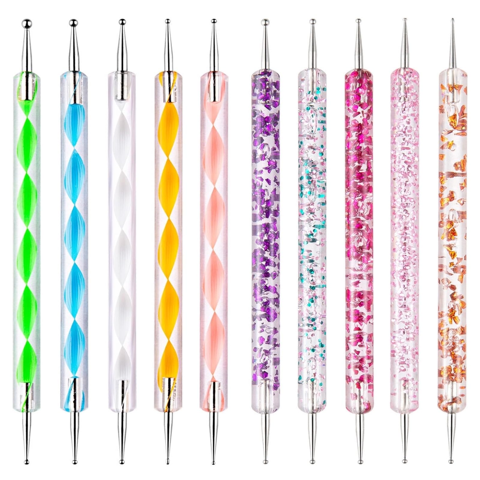 Amazon.com: 10 PCS Nail Dotting Tools Nail Dotting Pen Nail Art Kit ...
