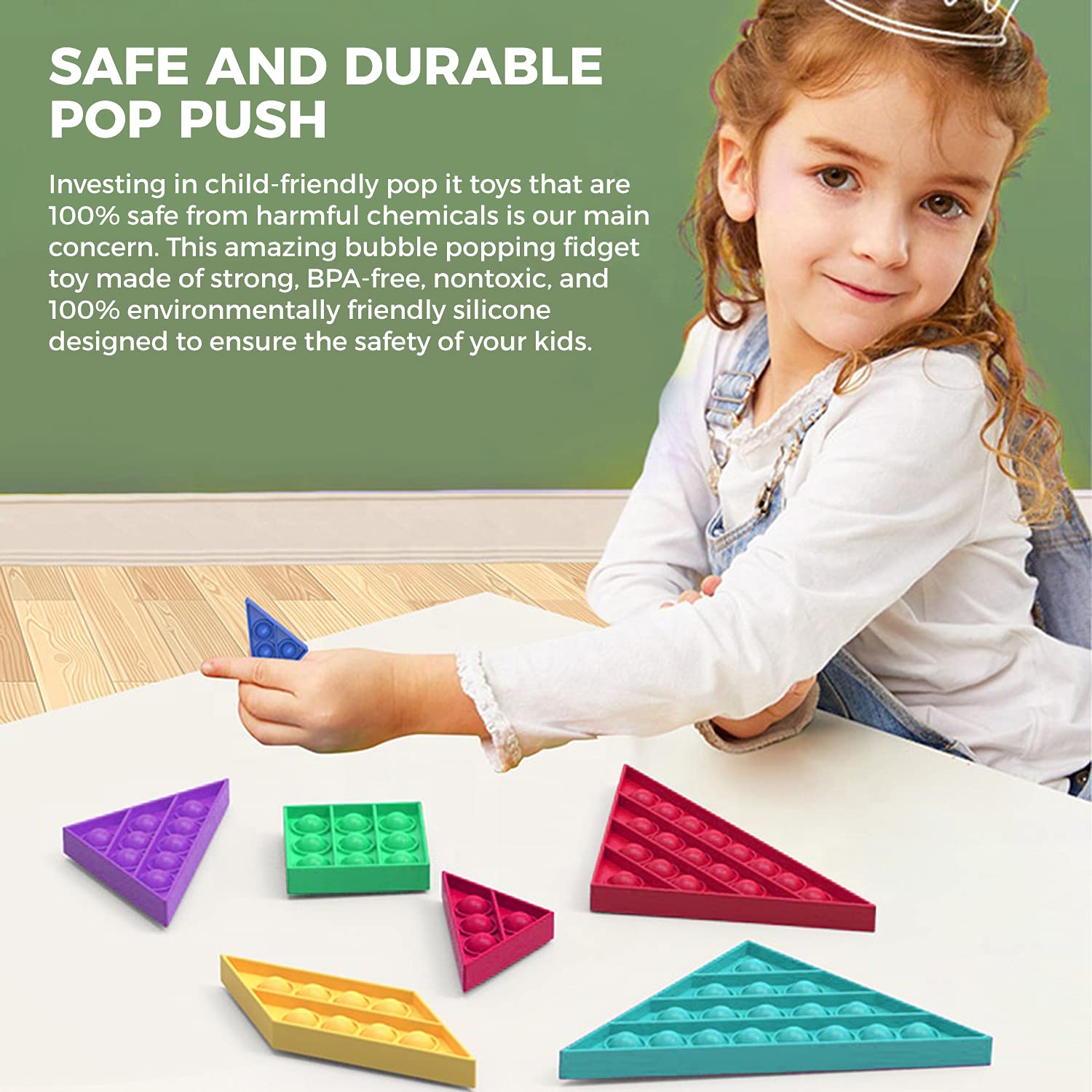 CARESWAY Big Pop It Fidget Toys Pack for Boys and Girls - 7 Piece ...