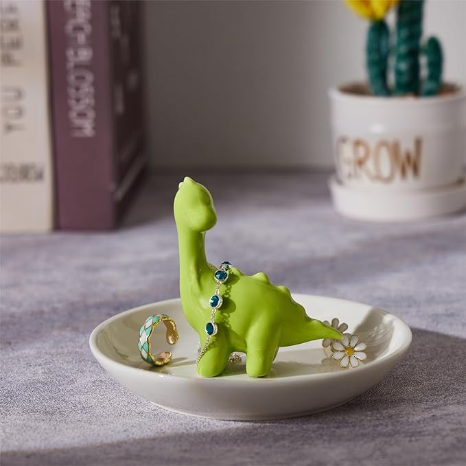 Amazon.com: Zhuboji Dinosaur Ring Holder Jewelry Dish, Ceramic Jewelry ...