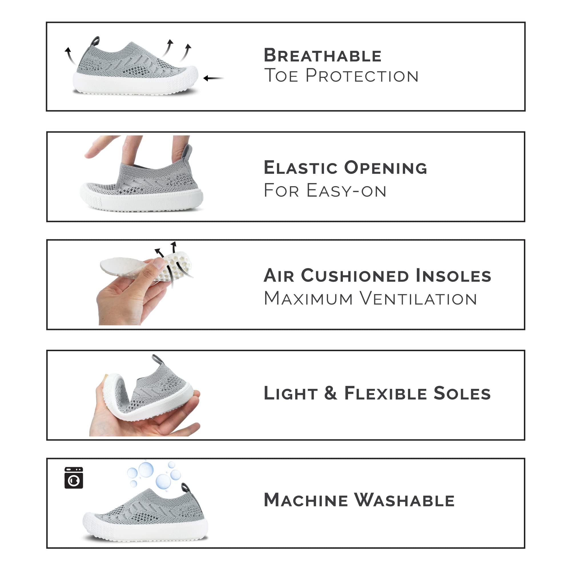 Snapklik.com : JAN & JUL Kids Washable Summer Shoes For Girls