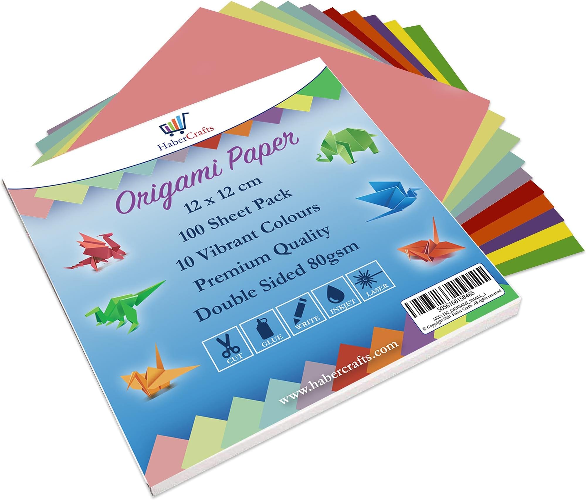 Aitoh Origami Paper 5.875-inch 500 Sheets-Assorted Colors, 5-7/8 x 5-7/ ...