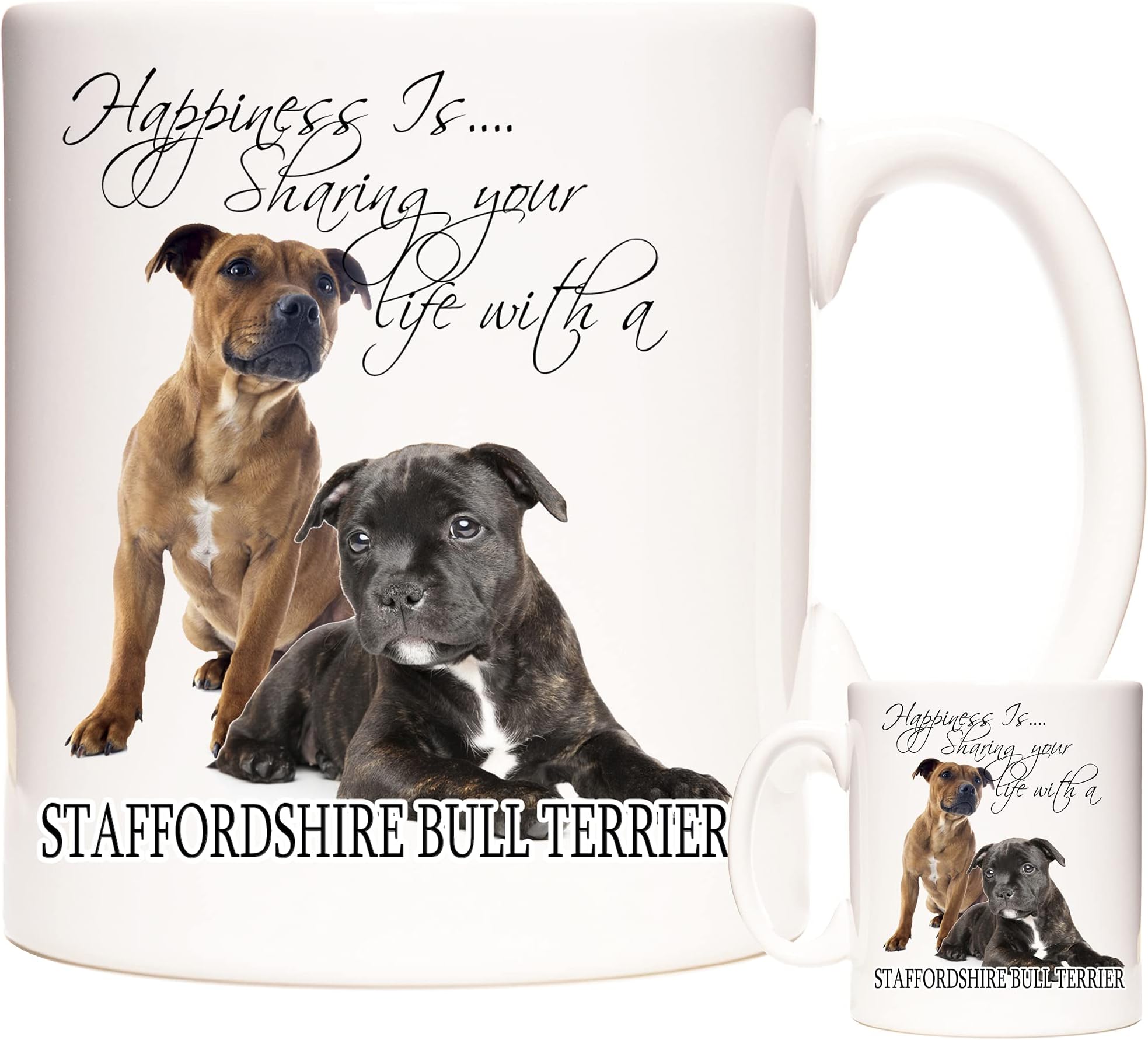 Sweet William Staffie Dog Mug, Dishwasher and Microwave Safe, 7.5 cm x ...