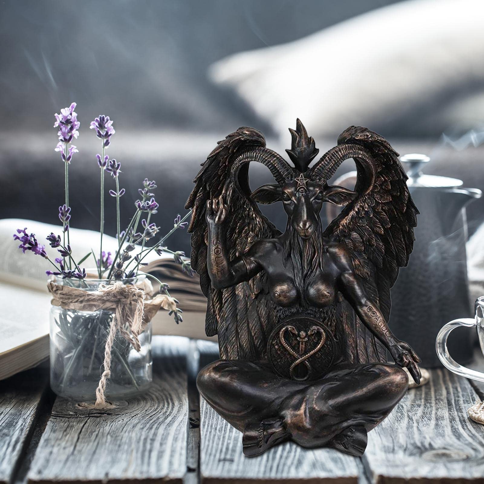Goat Baphomet Satanism Sabbatic Sculpture Statue Figure