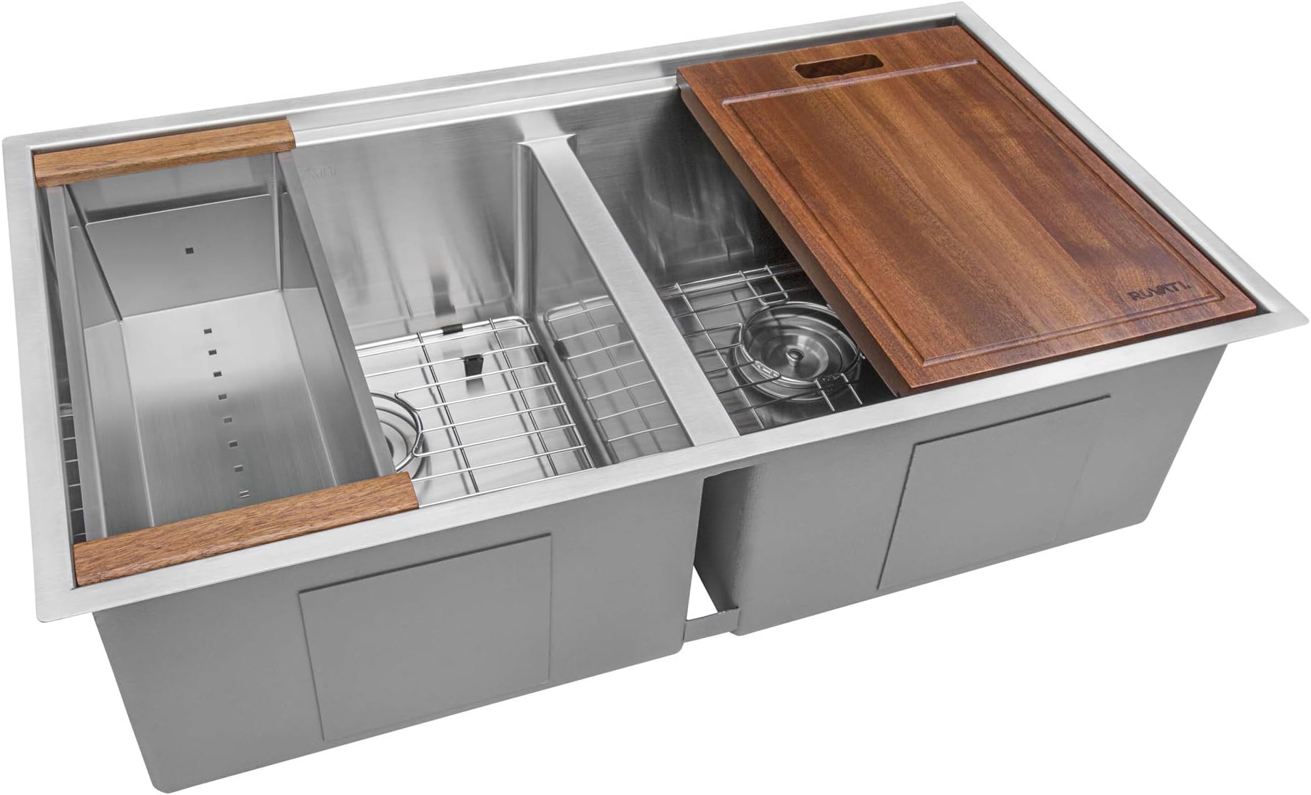 Ariel 42" x 19" Double Bowl Undermount Kitchen Sink - Amazon.com