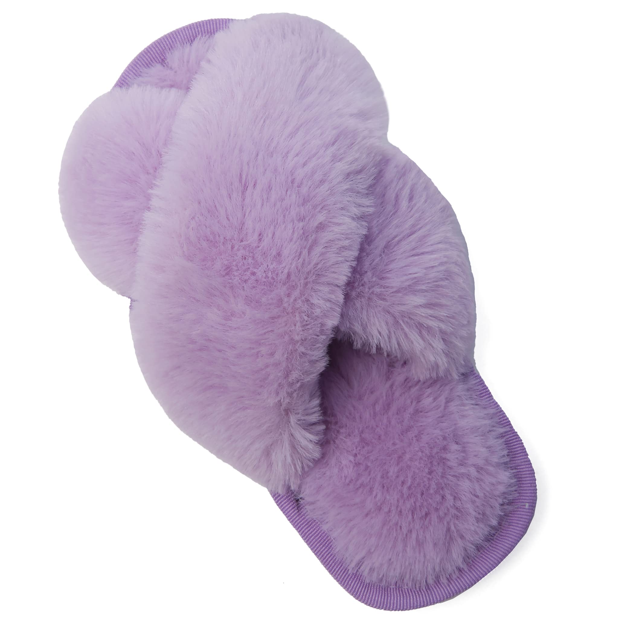 Amazon.com | LightFun Girl's Fuzzy Fluffy Furry Slippers Fur Flip Flop ...