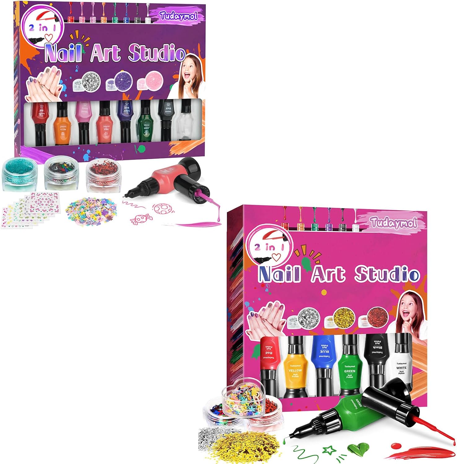 Amazon.com: Tudaymol Nail Art Studio for Girls - Nail Polish Kit for ...
