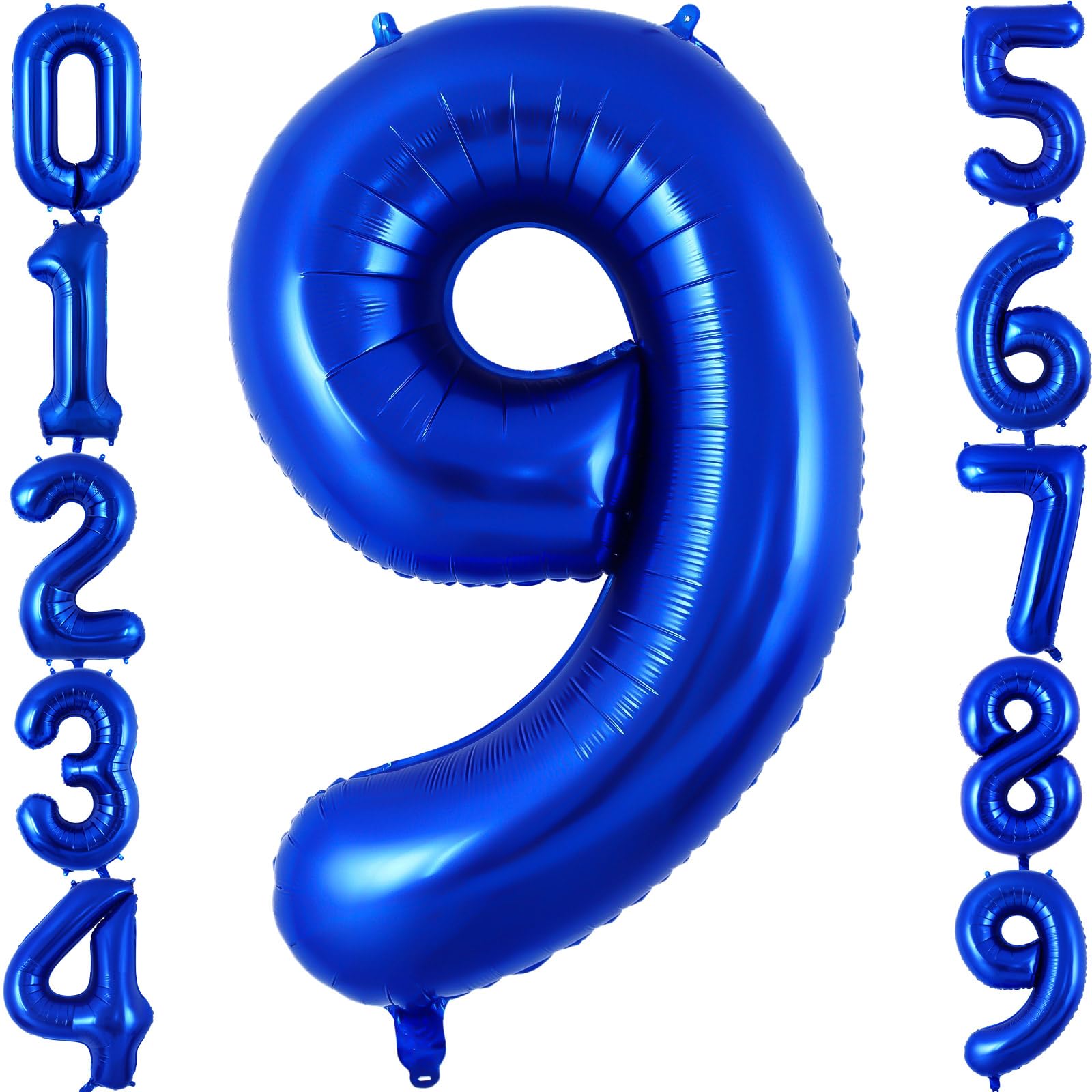 Amazon.com: Navy blue Number 9 Balloon 40 Inch, Big Large Foil Dark ...