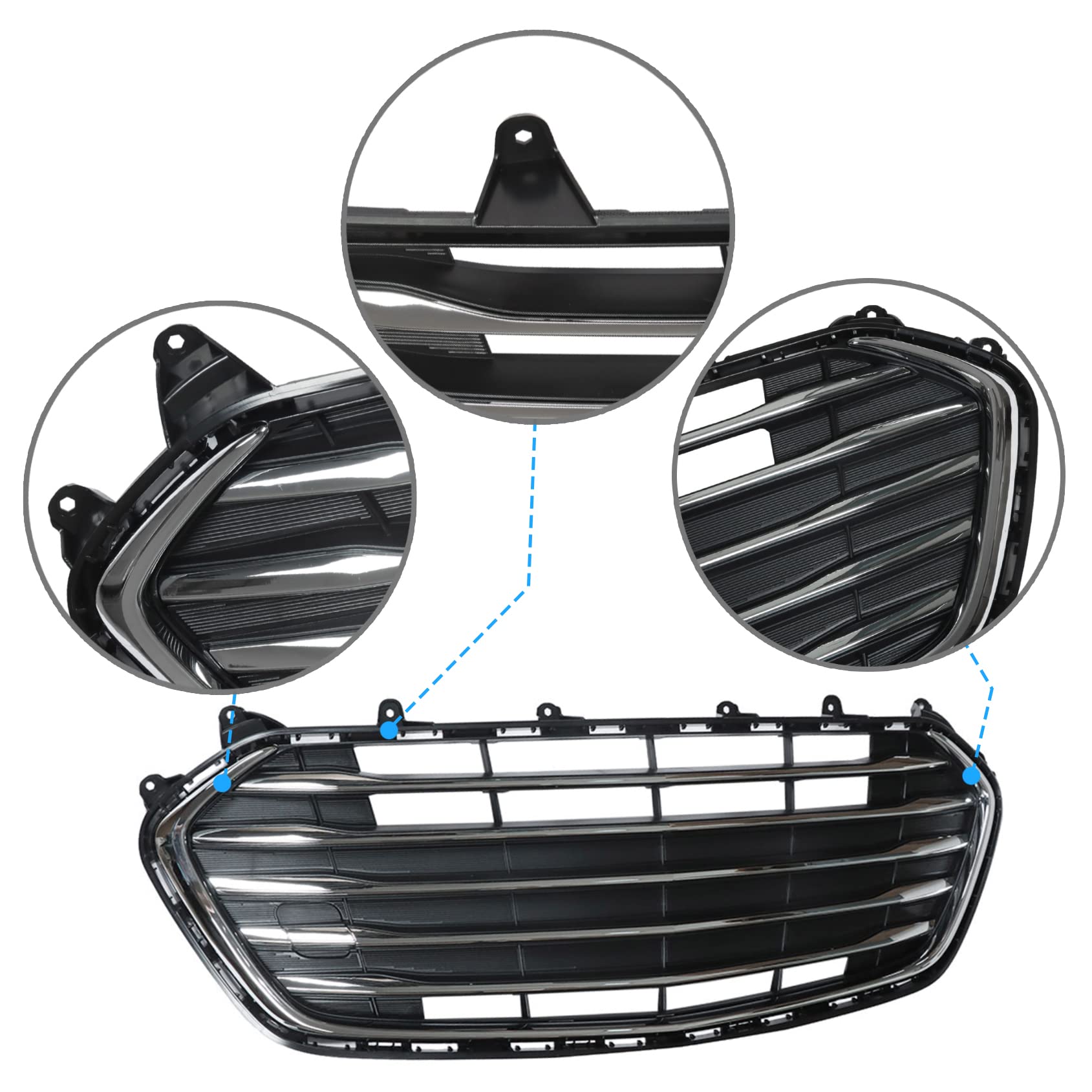 Snapklik.com : Front Bumper Upper Lower Grille Automotive Grilles Grill ...