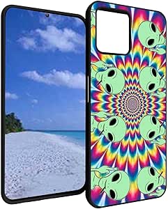 Amazon.com: ONEMTB Compatible with T-Mobile Revvl 6 Pro 5G Case, Hippie Trippy Psychedelic Green ...