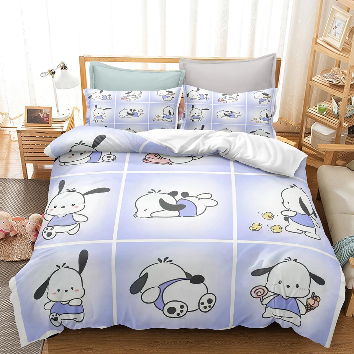 Amazon.com: ELrOaL Cute Anime Pocha-cco Soft Breathable Comforter Duvet ...