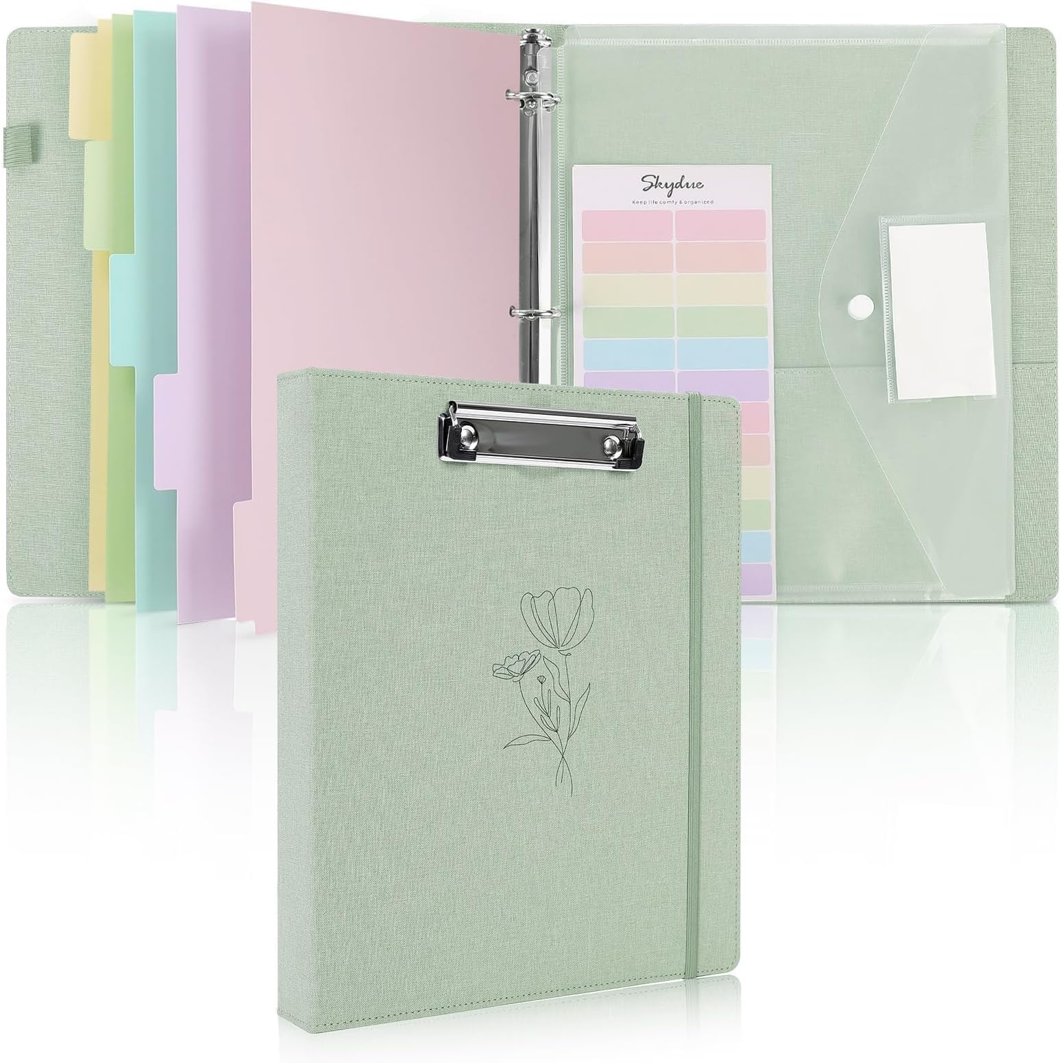 Amazon.com : EYROZILL 3 Ring Binder, 1 Inch Binder for Letter Size, 3 ...