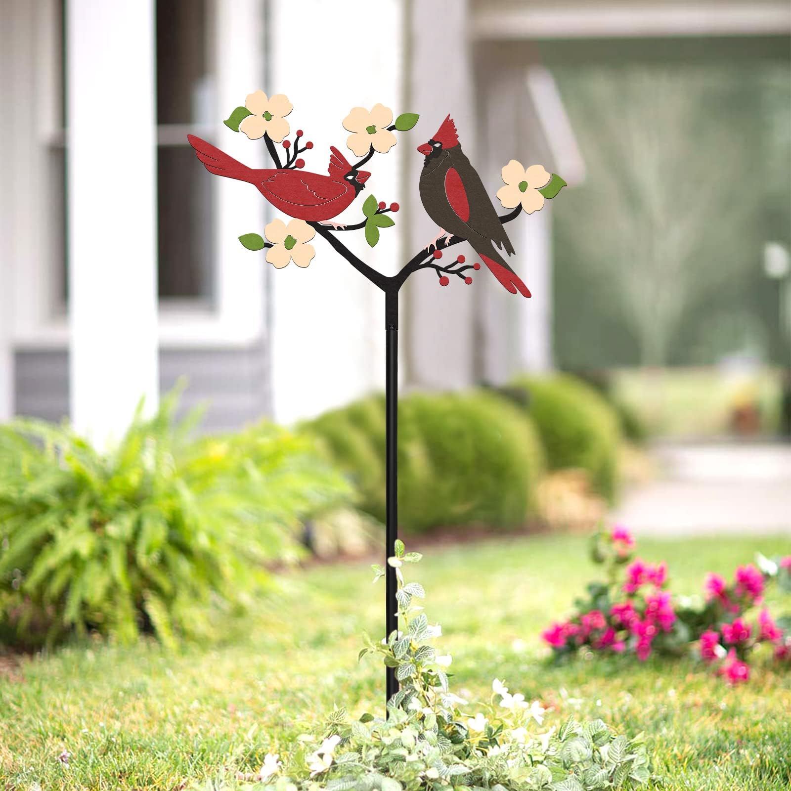 Amazon.com: Treasure Gurus Large Red Cardinal Metal Wind Spinner 3D ...