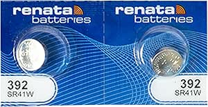 Amazon.com: Renata 392 SR41W Batteries - 1.55V Silver Oxide 392 Watch ...