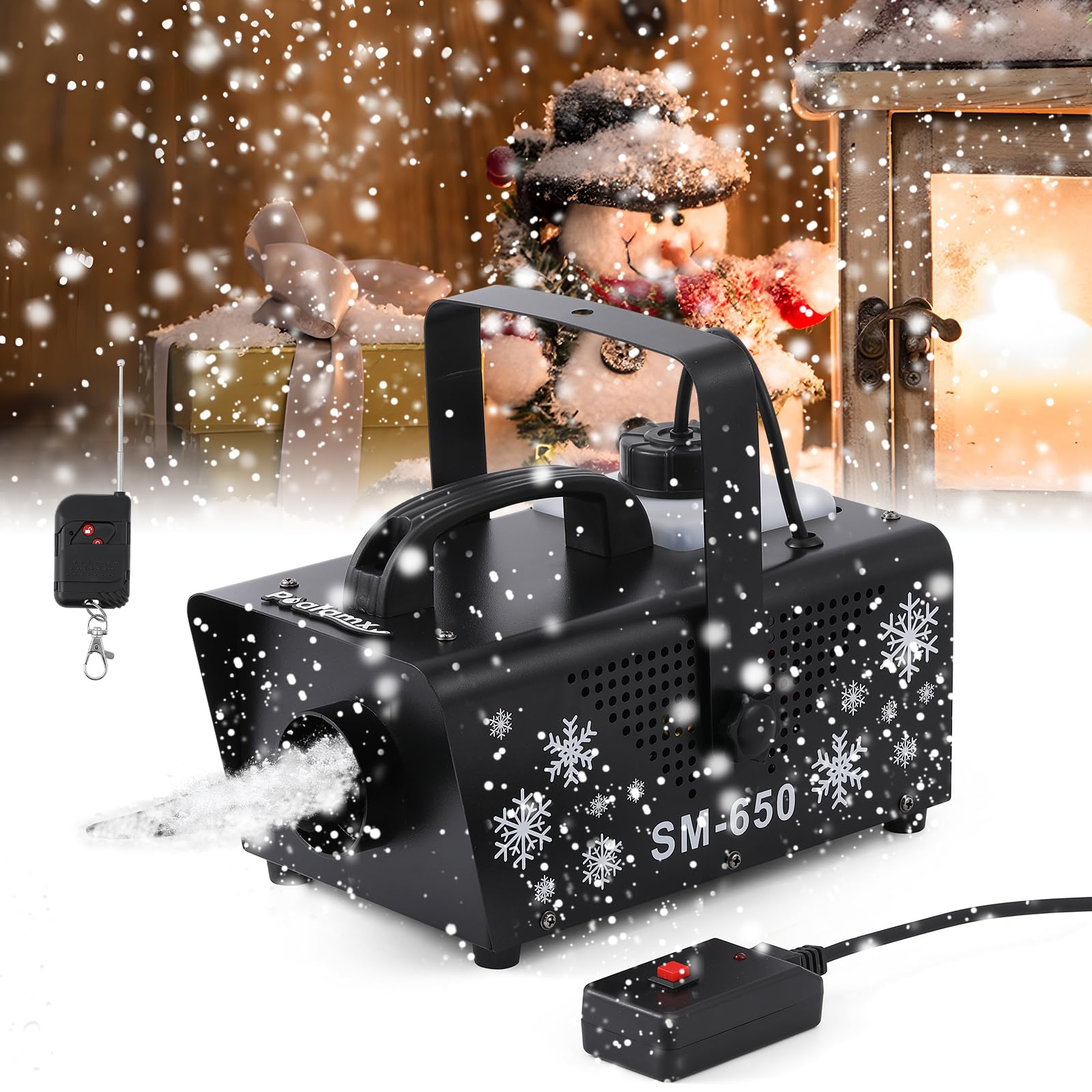 Amazon.com: Poafamx Snow Machine, 650W High Output Snow Maker for ...