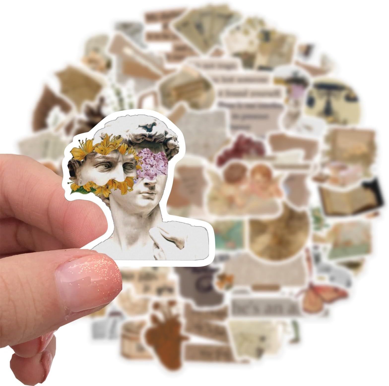 52 Pcs Vintage Stickers - Kindle Stickers, Stickers Aesthetic, Book ...