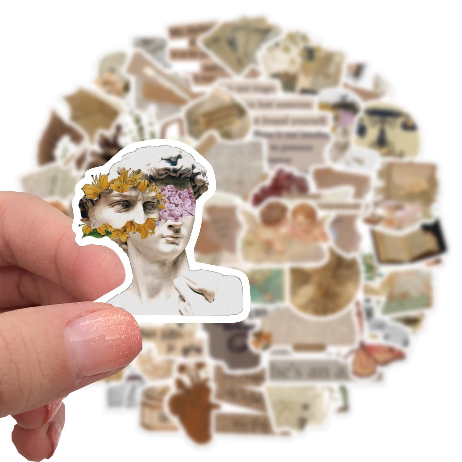 52 Pcs Vintage Stickers - Kindle Stickers, Stickers Aesthetic, Book ...