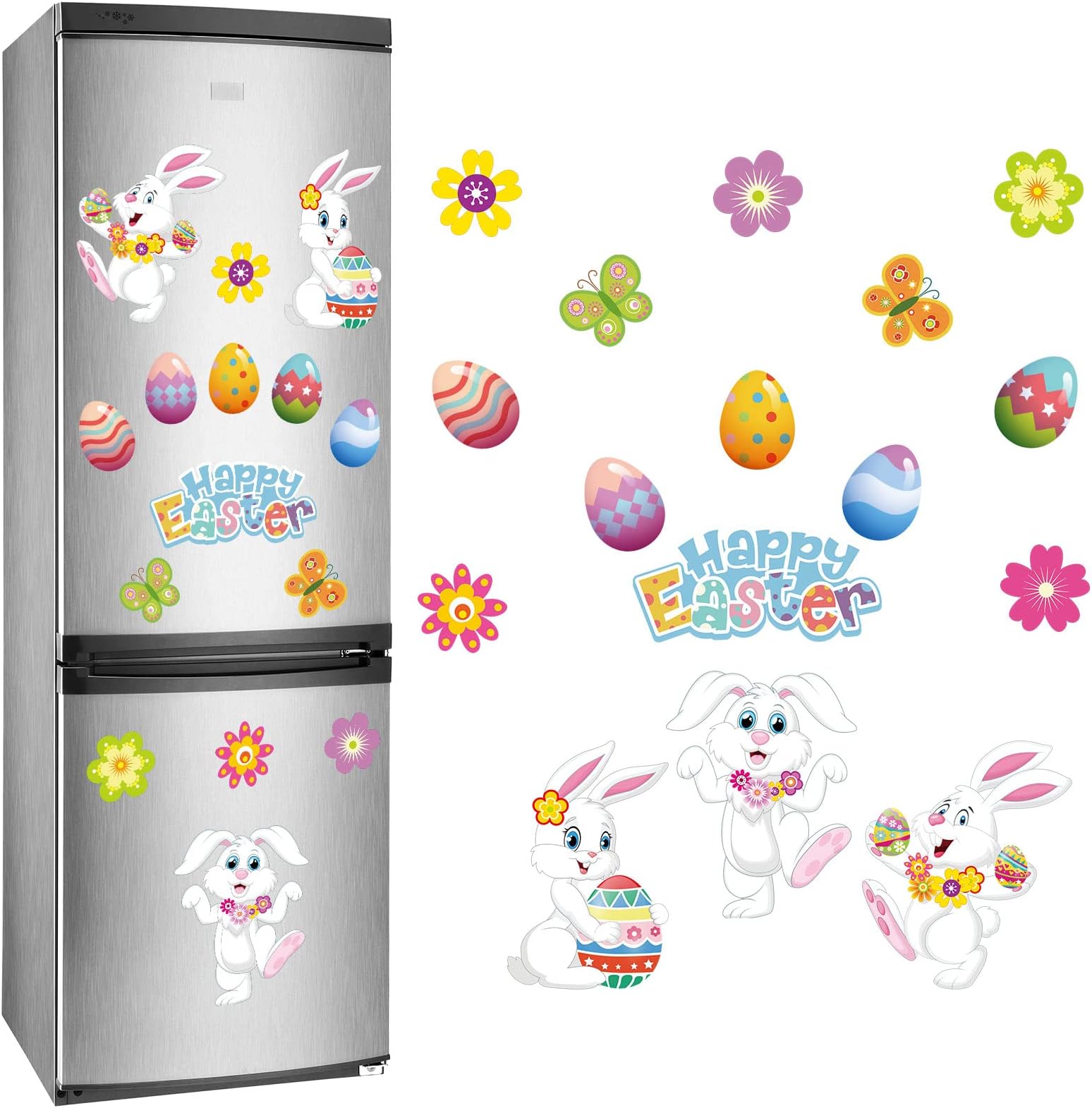 Amazon.com: JarThenaAMCS 15Pcs Easter Refrigerator Magnets Colorful ...