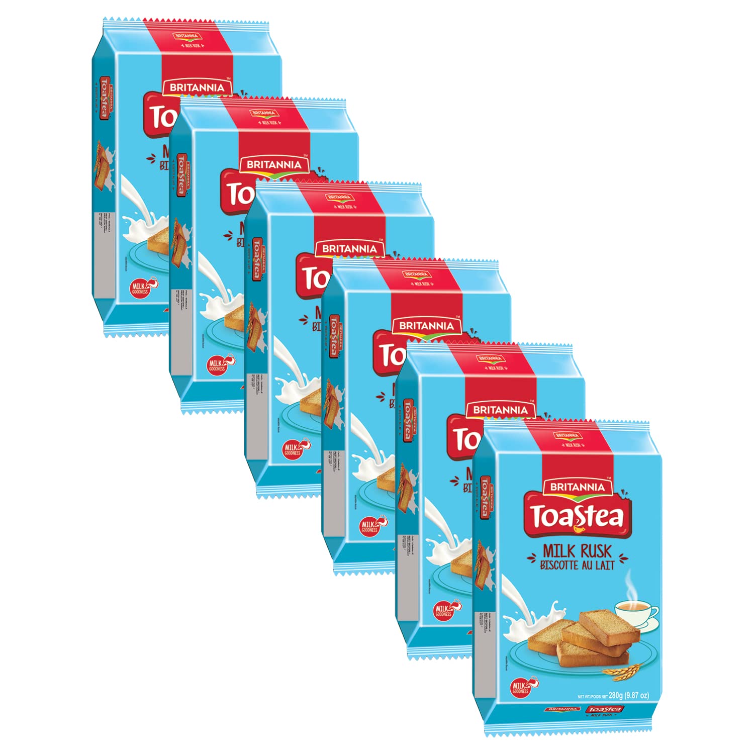 Amazon.com: Britannia Toastea Milk Rusk 9.87oz (280g) - Biscotte Au ...