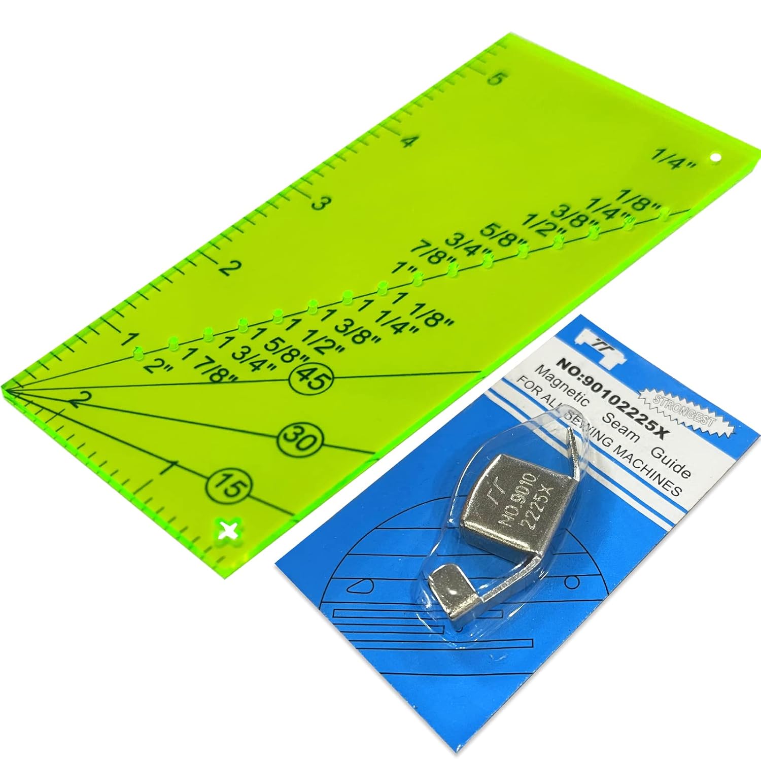 Jonnick Sew Seam Allowance Ruler and Magnetic Seam Guide for Sewing ...