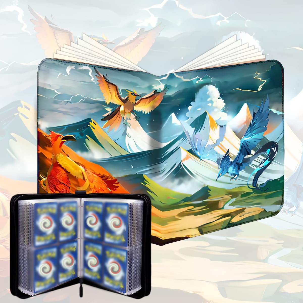 Trading Card Binder Card Binder Holder: 4-Pocket for Trading Cards ...