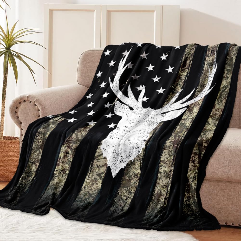 Amazon.com: Tupmnbry Camo Deer Blanket Deer Hunting Gifts for Men ...