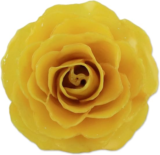 Amazon.com: NOVICA Artisan Handmade Natural Rose Brooch Artisan Crafted ...