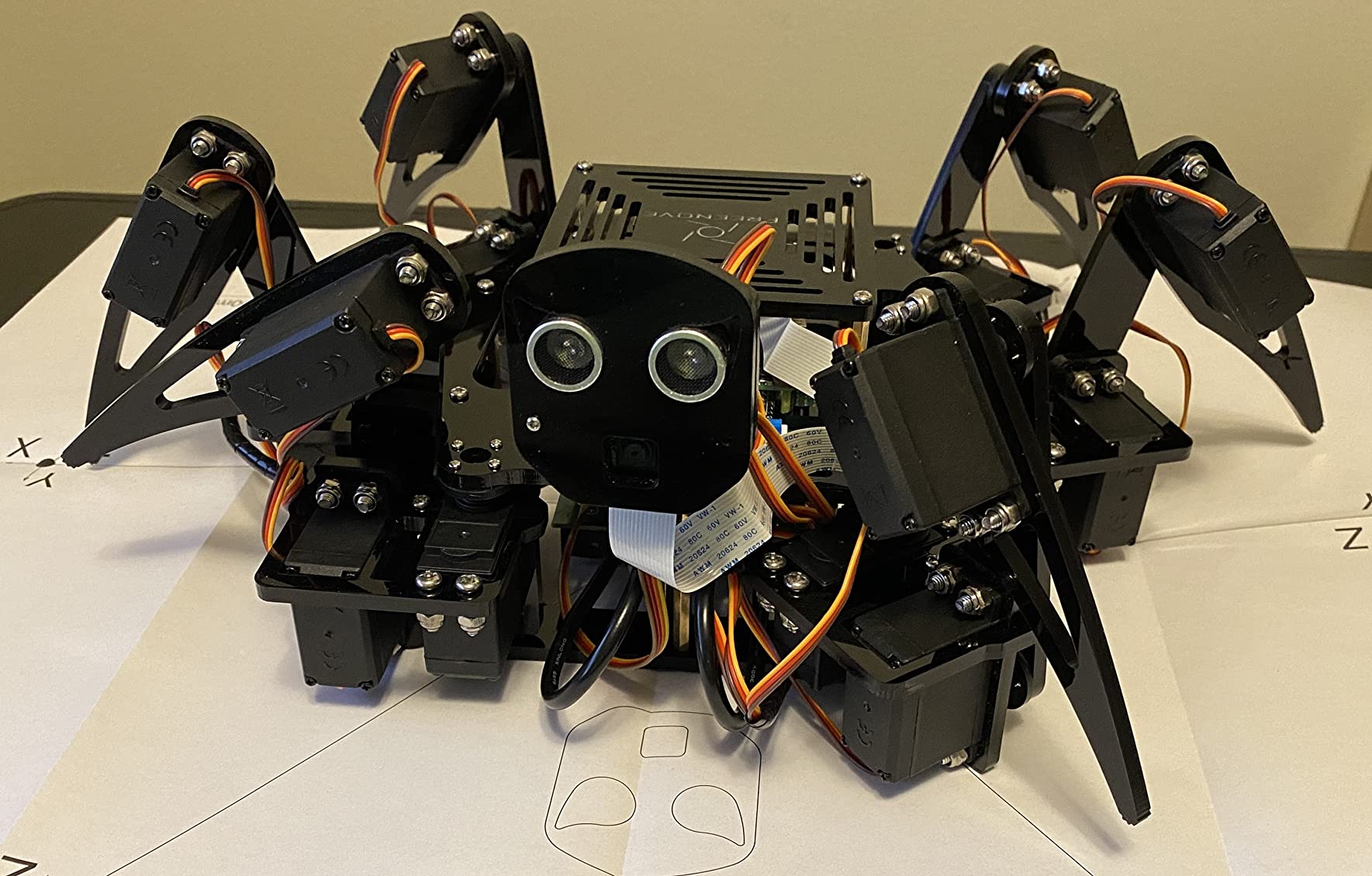 $28/mo - Finance FREENOVE Big Hexapod Robot Kit for Raspberry Pi 4 B 3 B+ B A+, Walking, Self ...