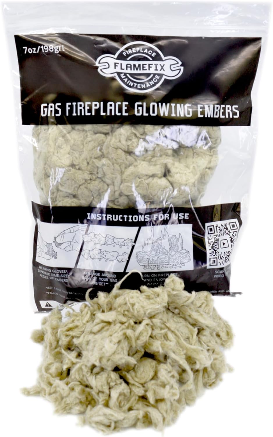 Amazon.com: Flamefix Gas Fireplace Glowing Embers - Realistic Fireplace ...