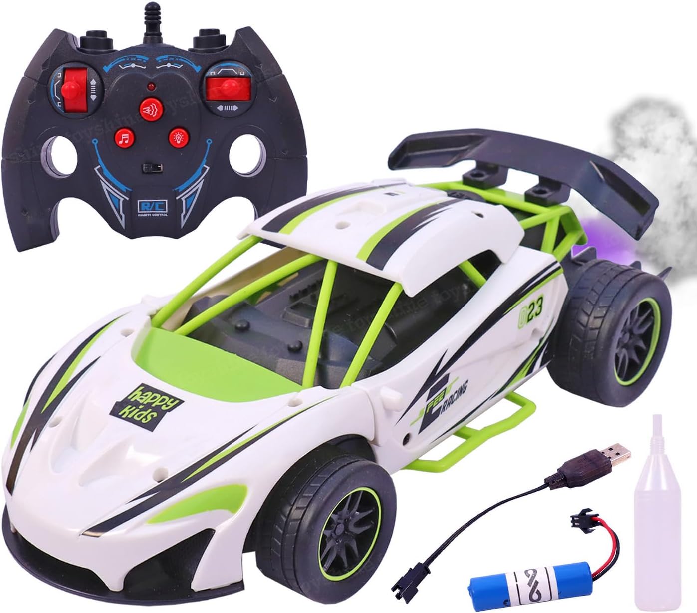 Toyshine Rechageable Hero Smoke Mist Spray Racing Runner Car Toys 2.4 ...