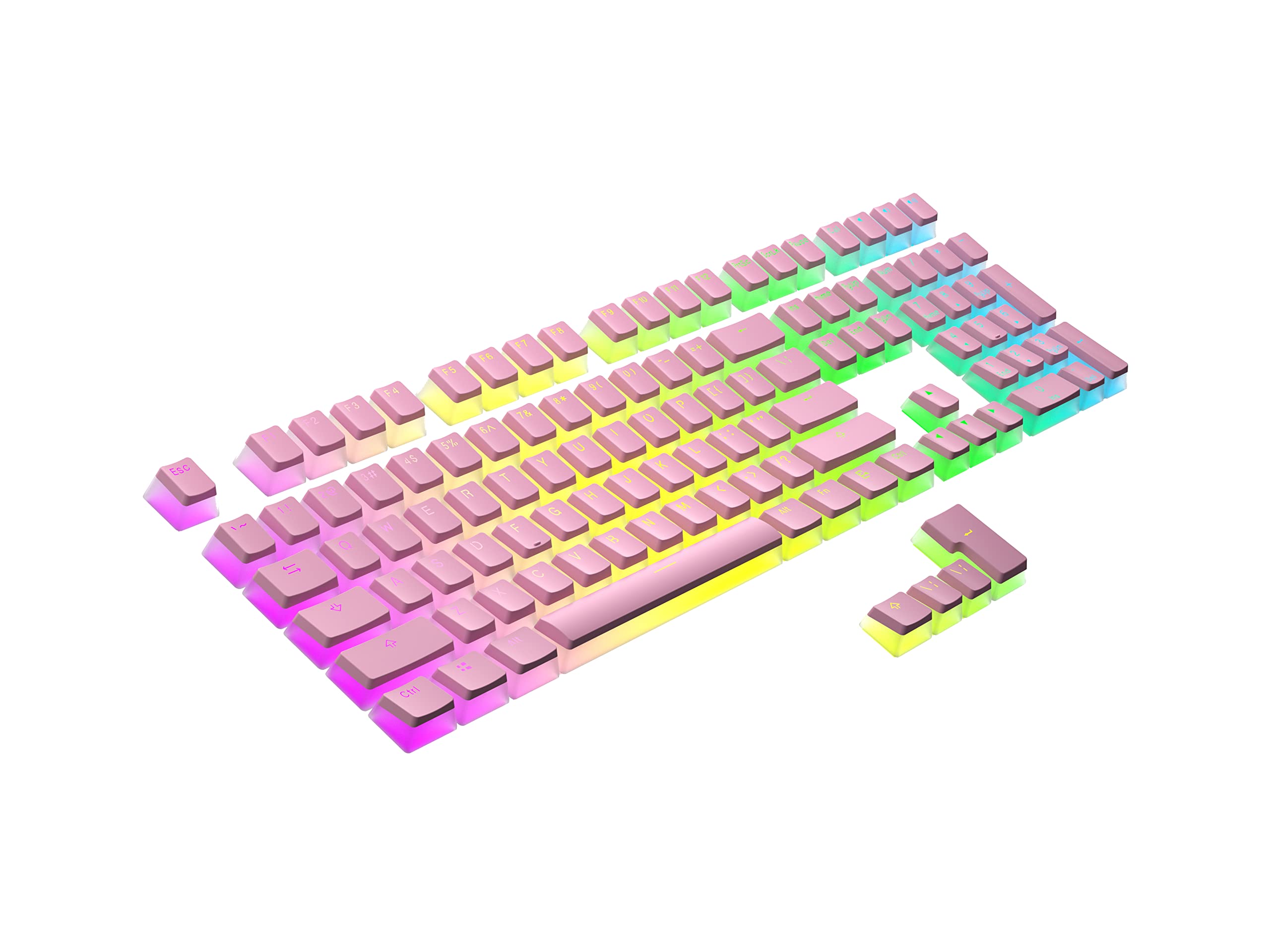 Buy Ranked Pudding PBT Keycaps | 112 Double Translucent ANSI US & ISO ...