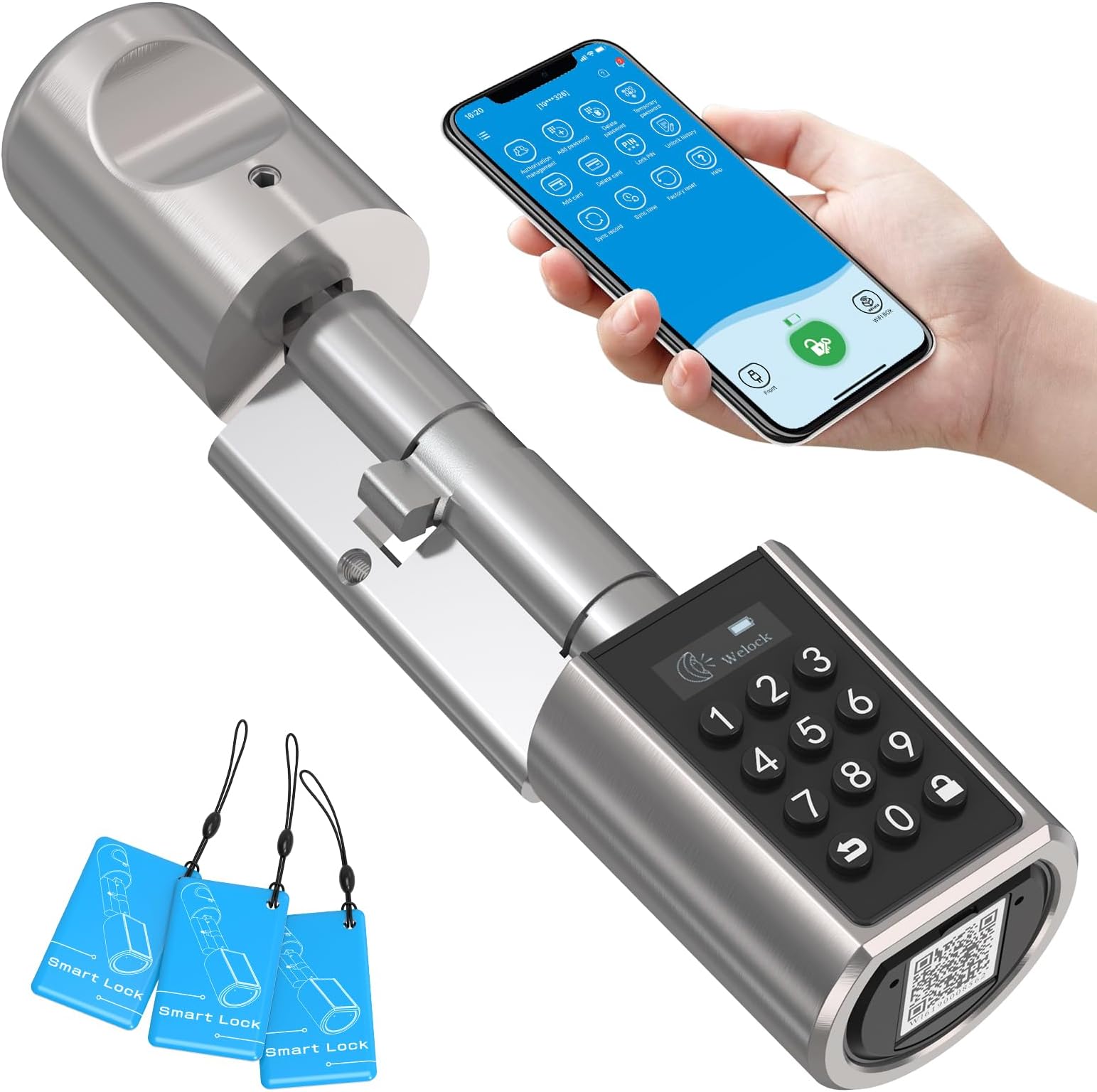 WELOCK PCB01 Elektronisches Türschloss Haustür, Elektrisches Türschloss ...