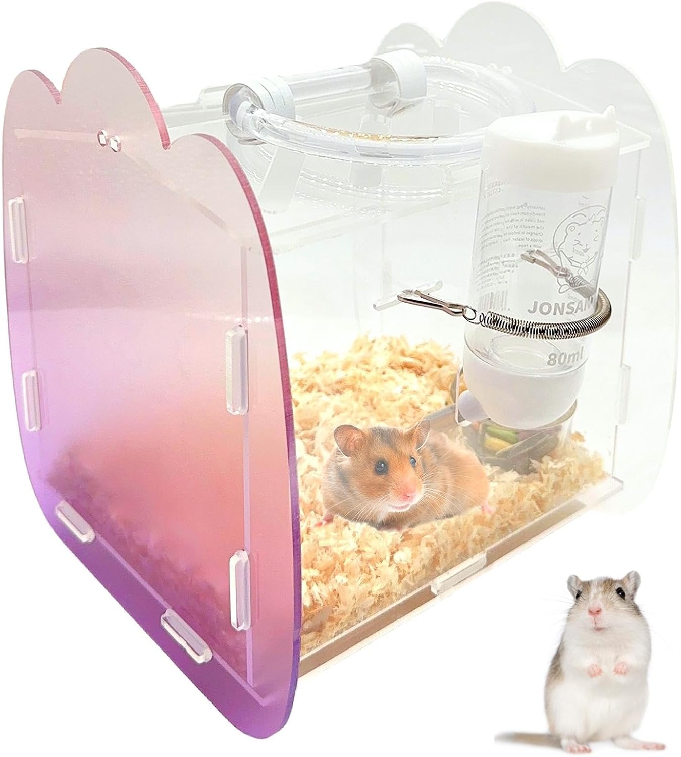 Amazon.com : Hamiledyi Hamster Carrier Portable Small Animal Carry ...