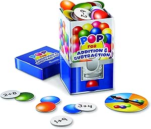 Amazon.com: Learning Resources Pop For Addition & Subtraction Math Game ...