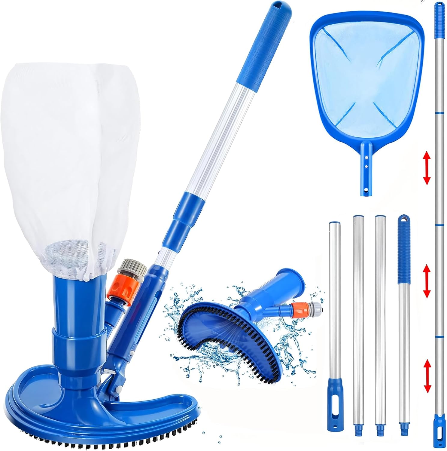 MAIAGO Upgraded Handheld Portable Pool Vacuum Cleaner with Pool Skimmer ...