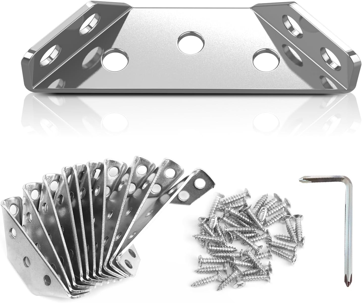 Amazon.com: Bigwaves 10pcs Corner Bracket with Screws,Universal ...