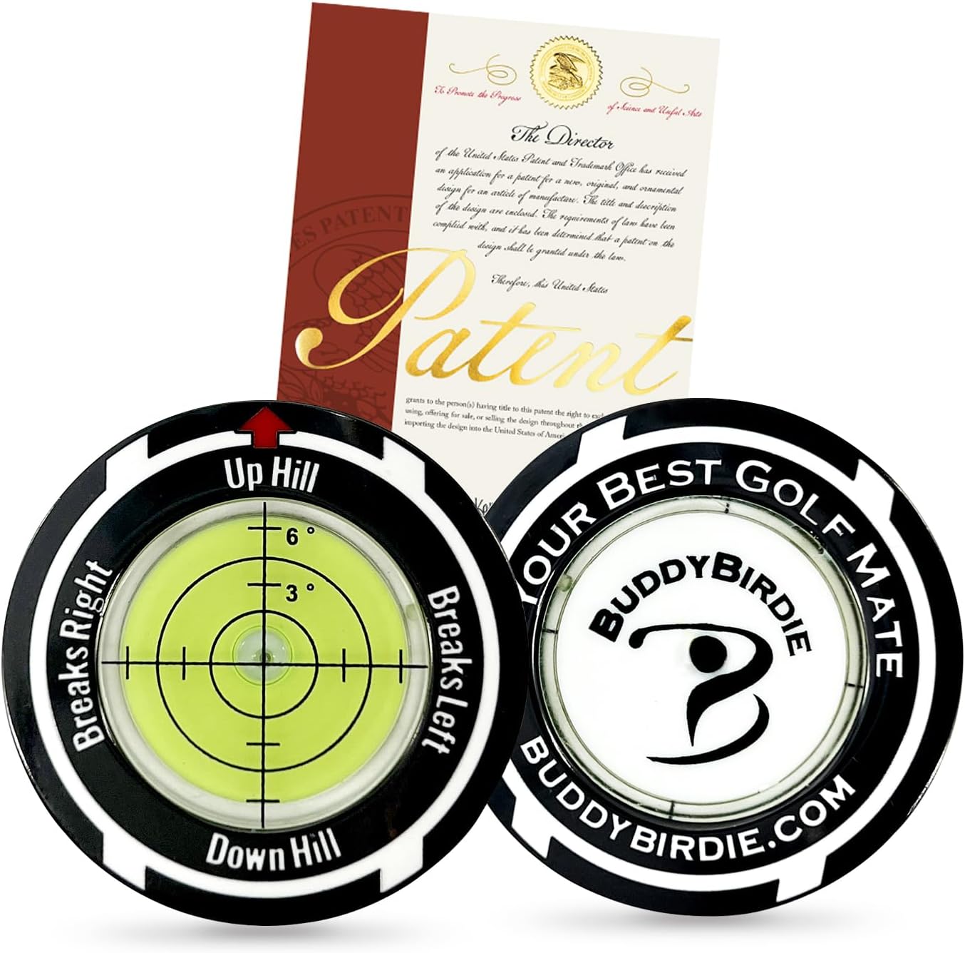Amazon.com : BUDDYBIRDIE Birdie Putt Green Reader | Poker Chip Style ...