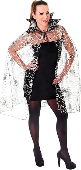 Amazon.com: Black Adults Spider Web Cape : Clothing, Shoes & Jewelry