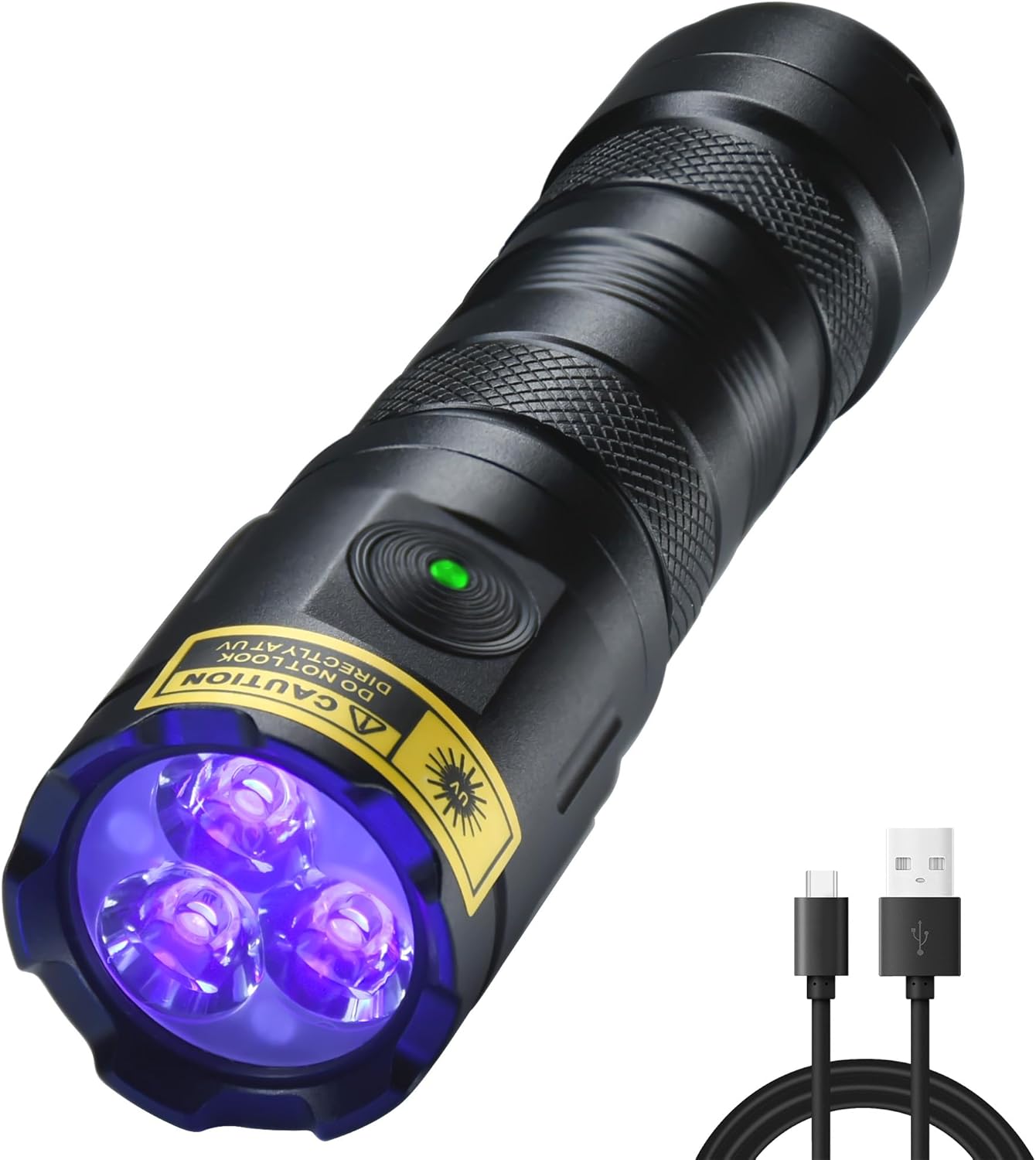 DARKBEAM UV Flashlight 395nm Black Light, 3 LEDs Ultraviolet ...