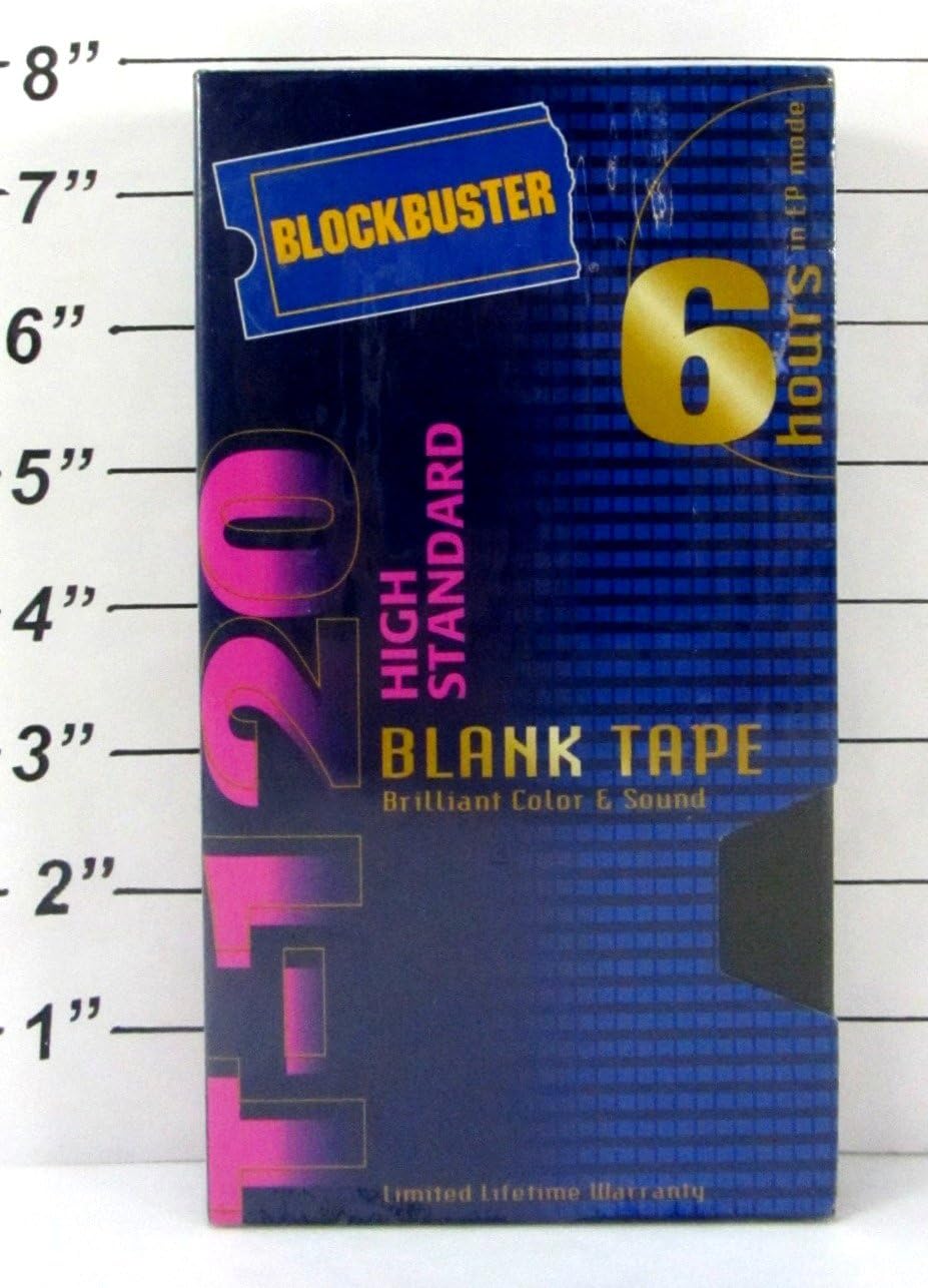 Amazon.com: Blockbuster T-120 High Standard Videocassette Blank Tape ...